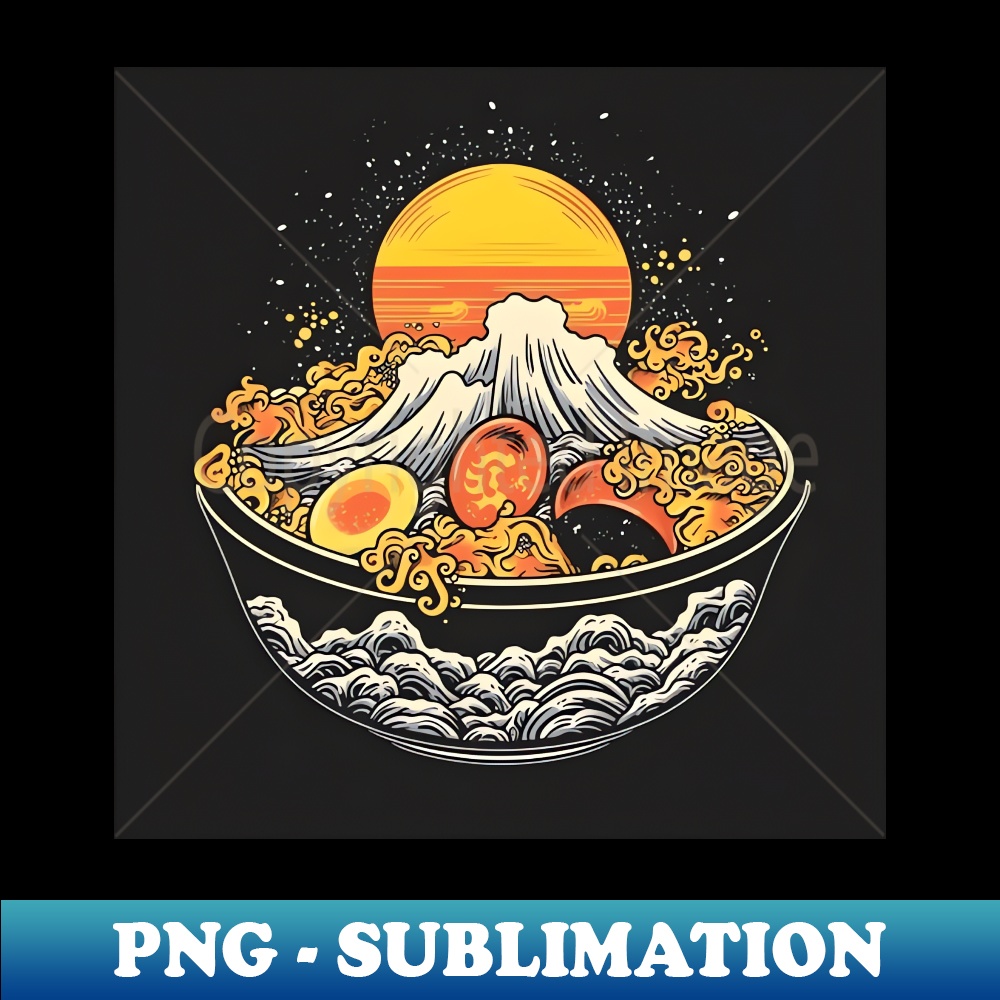 Ramen Noodles Great Wave Off Kanagawa Hokusai - PNG Transpar | Inspire ...