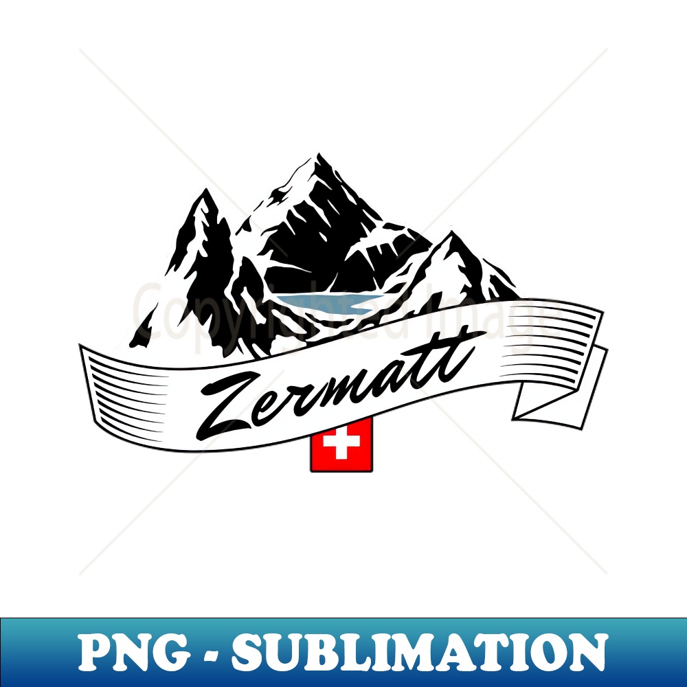 Zermatt Swiss Mountains - Premium PNG Sublimation File - Cre | Inspire ...