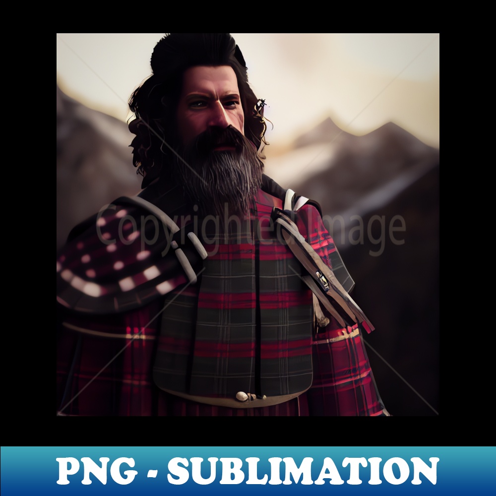 Scottish Highlander in Clan Tartan - High-Resolution PNG Sub - Inspire ...