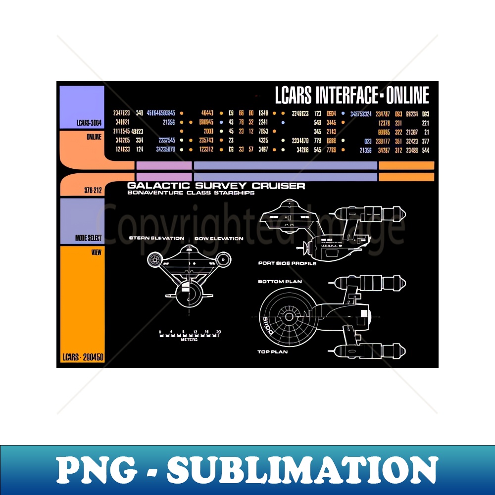 Computer Readout Showing Animated Series Starship - High-Qua | Inspire ...
