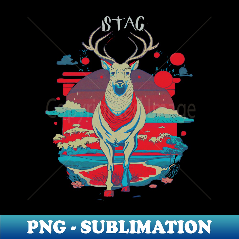 Stag - Retro PNG Sublimation Digital Download - Revolutioniz | Inspire ...