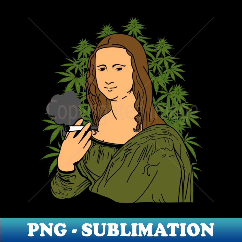 Mona Lisa Smoke Weed Funny Meme - Artistic Sublimation Digit | Inspire ...