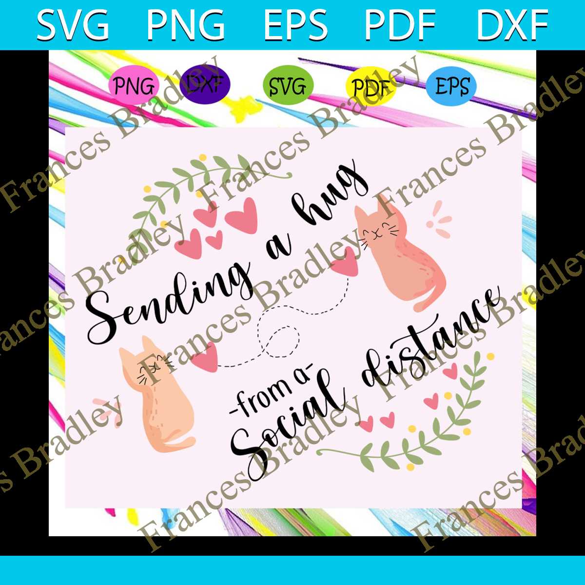Sending a hug from a social distance, cats svg, sending a hu - Inspire ...