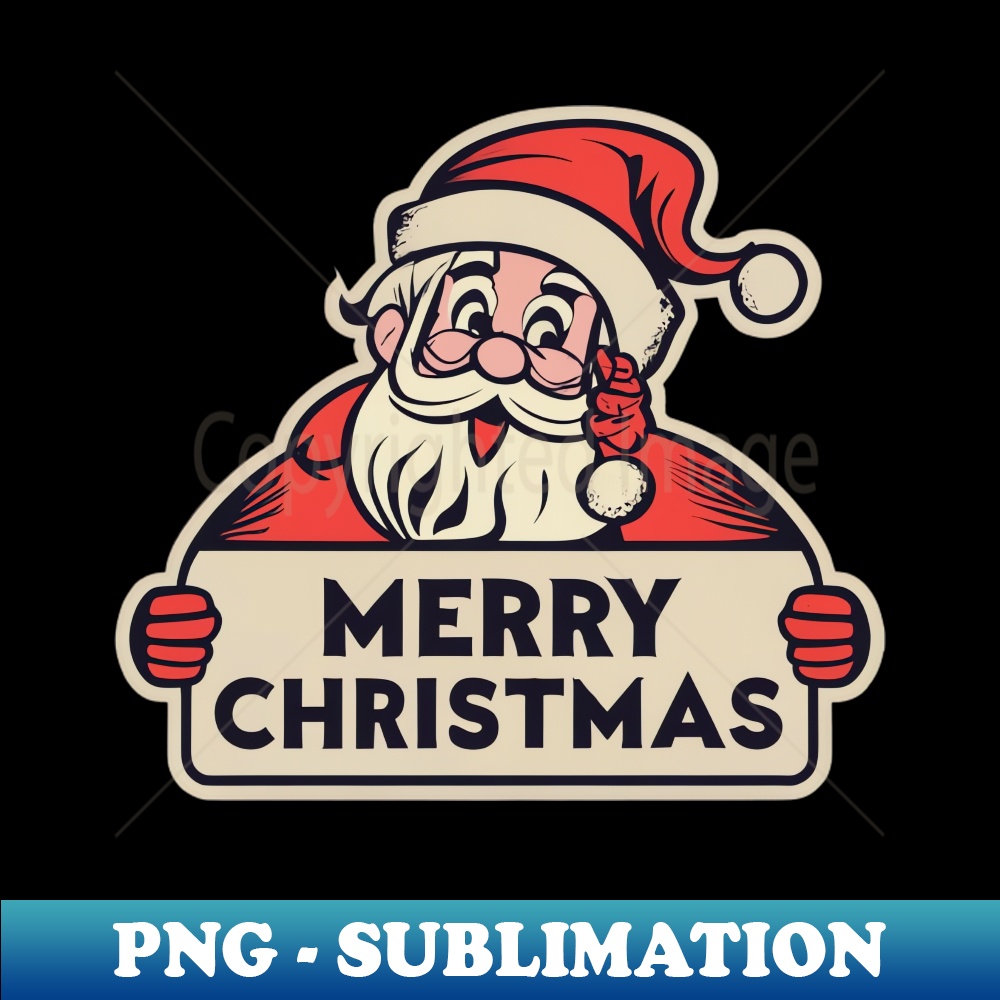 Santas Greeting Merry Christmas Sign - Exclusive PNG Sublima - Inspire ...