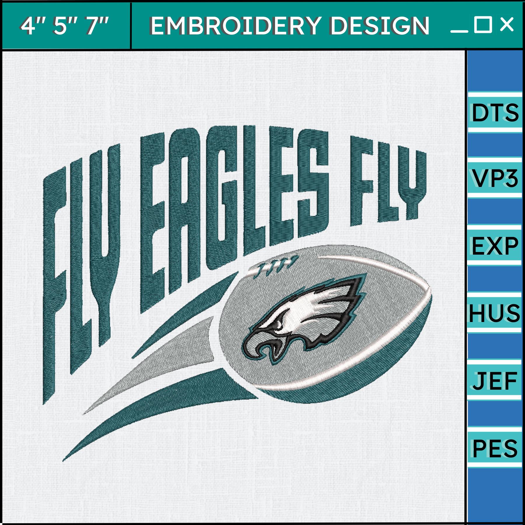 Fly Eagle Fly Embroidery Design, NFL Philadelphia Eagles Foo - Inspire ...