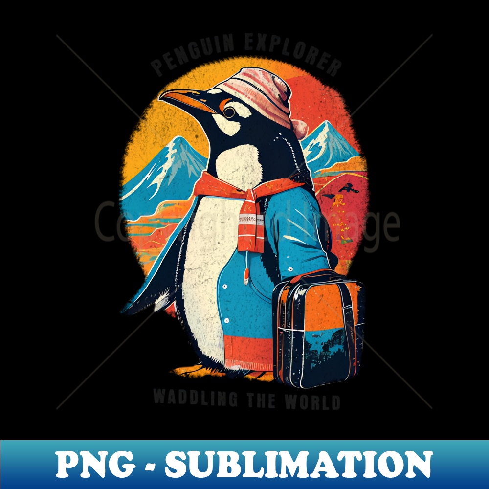 Explorer Penguin Waddling The World - Animal Traveler Funny | Inspire ...