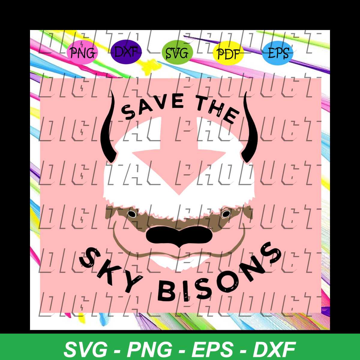 Save the sky bisons svg, sky bison head svg, sky bison svg, | Inspire ...