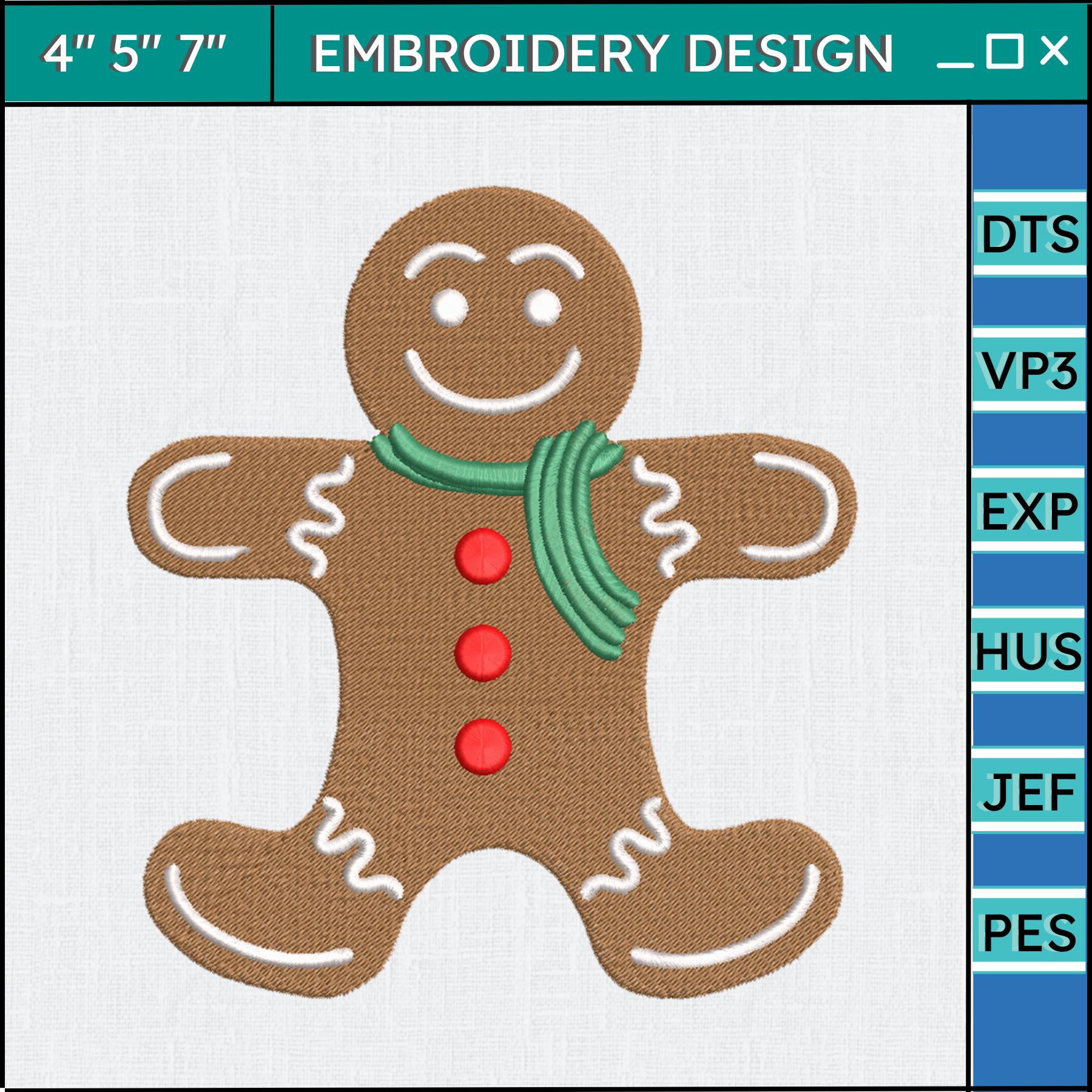 Gingerbread Embroidery Designs, Christmas Embroidery Designs | Inspire ...