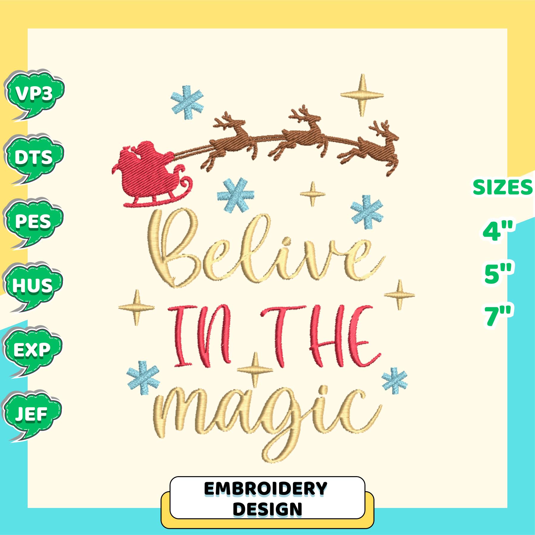 Christmas Embroidery Designs, Believe In The Magic, Merry C | Inspire ...