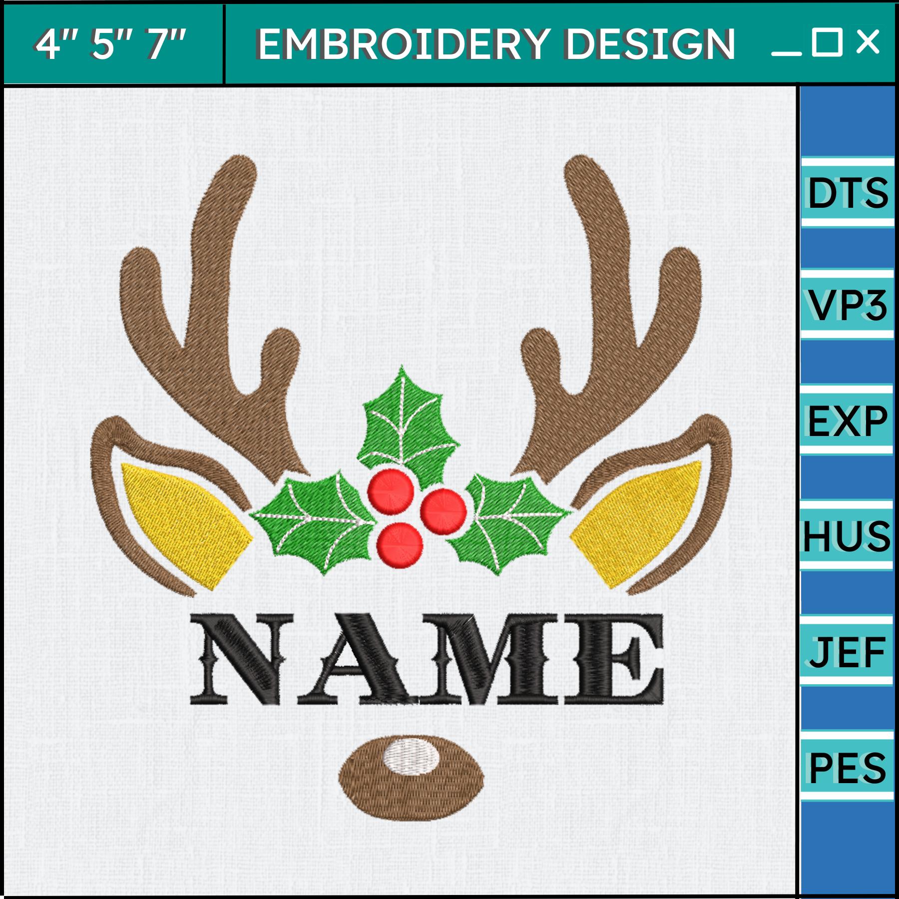 Custom Name Embroidery Designs, Christmas Embroidery Designs | Inspire ...