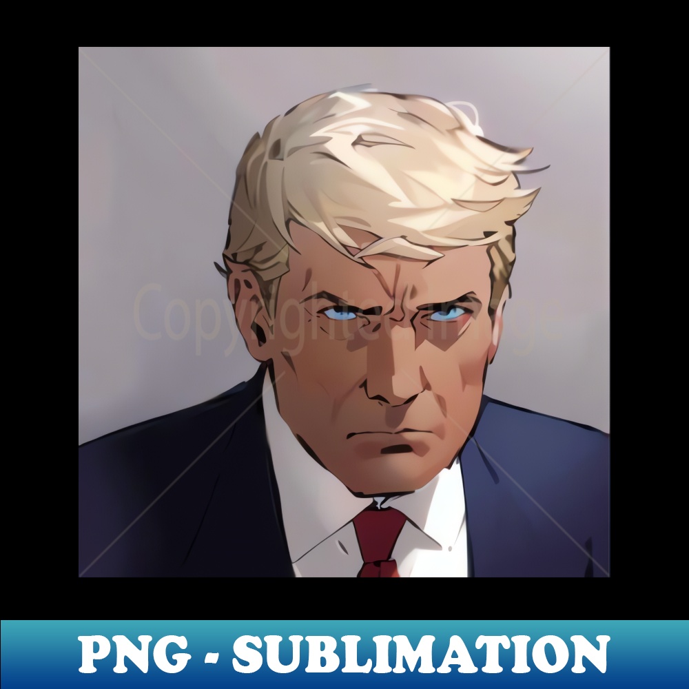 Trump Anime Cartoon Mugshot - PNG Sublimation Digital Downlo | Inspire ...