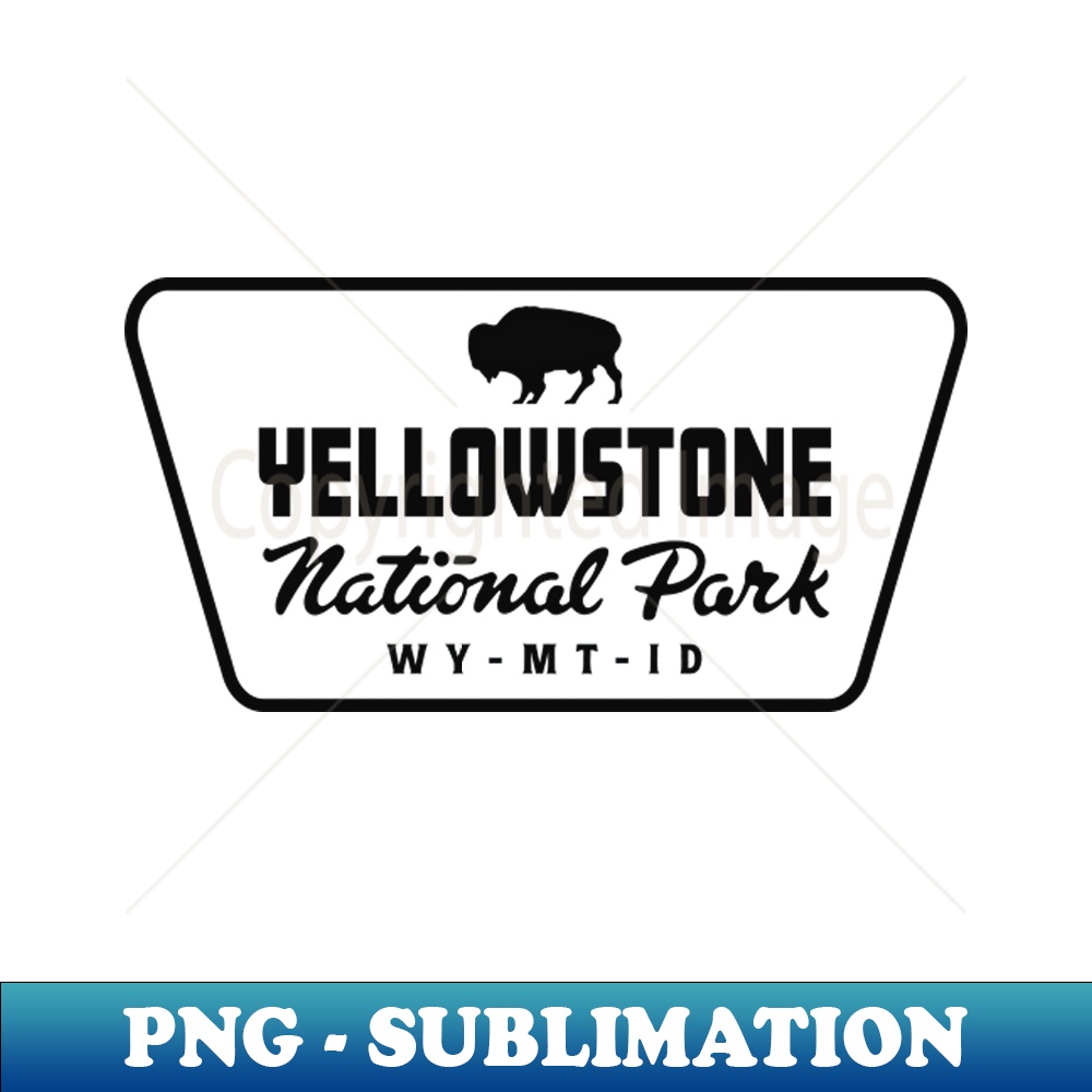 Yellowstone National Park Buffalo Badge - Black - Decorative | Inspire ...