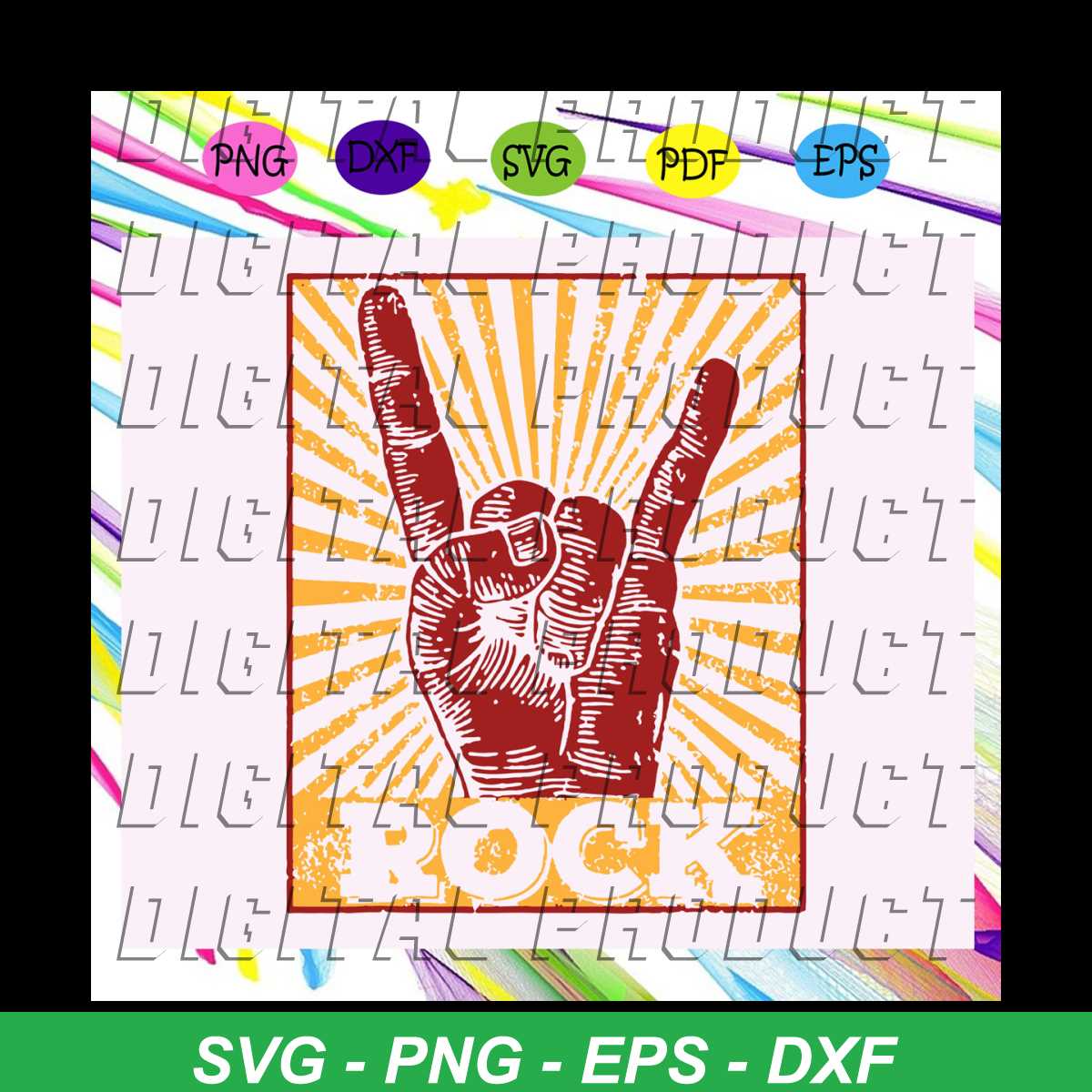 Rock Svg, Rock N Roll Svg, Vintage Rock N Roll Svg, Rockstar | Inspire ...