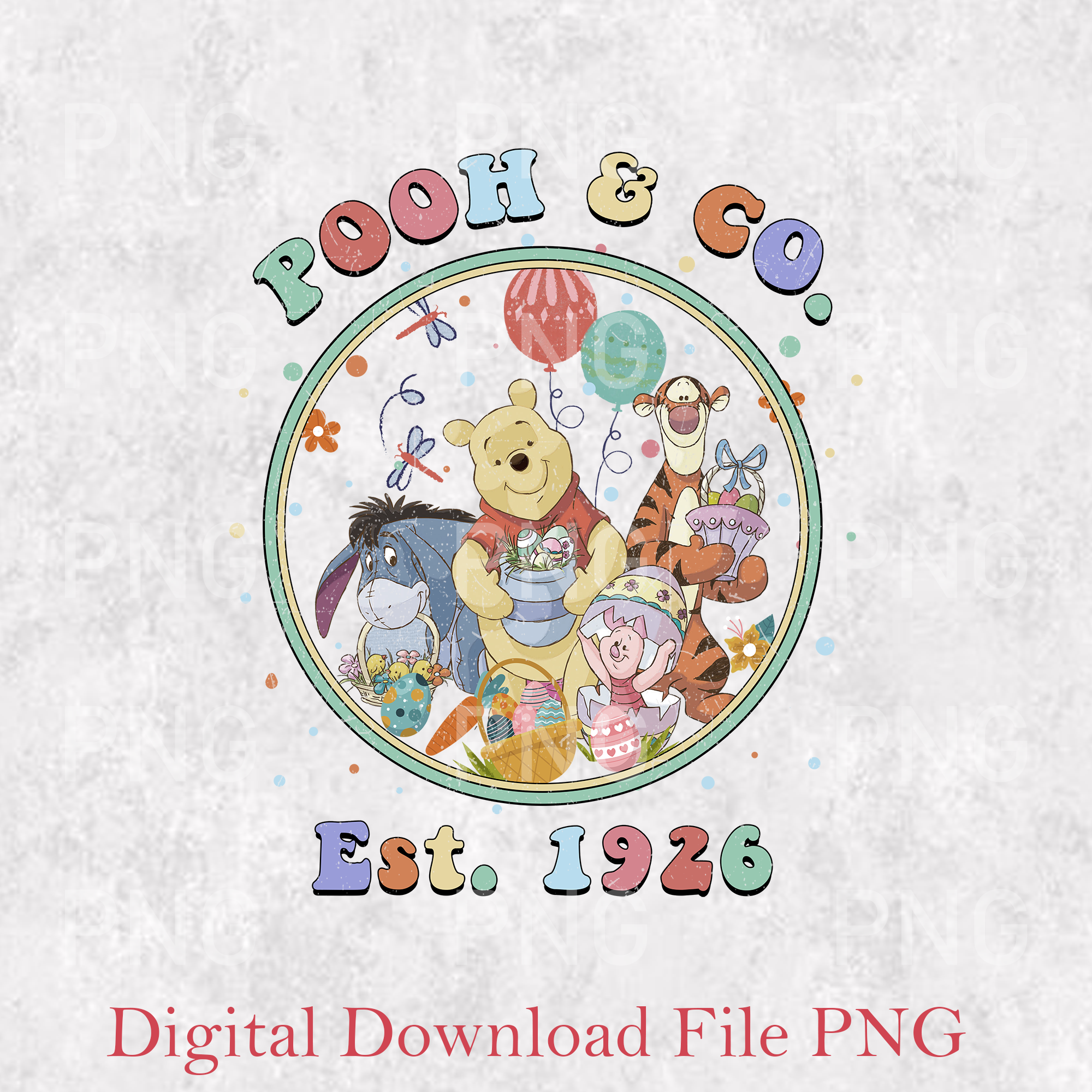 Vintage Disney Pooh And Co Est 1926 PNG, Cute Pooh Bear And | Inspire ...