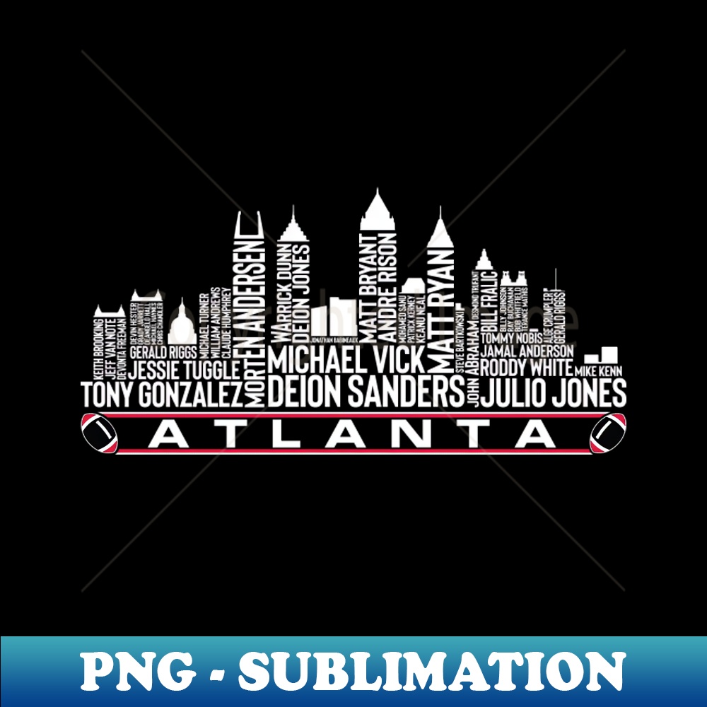 Atlanta Football Team All Time Legends Atlanta City Skyline | Inspire ...
