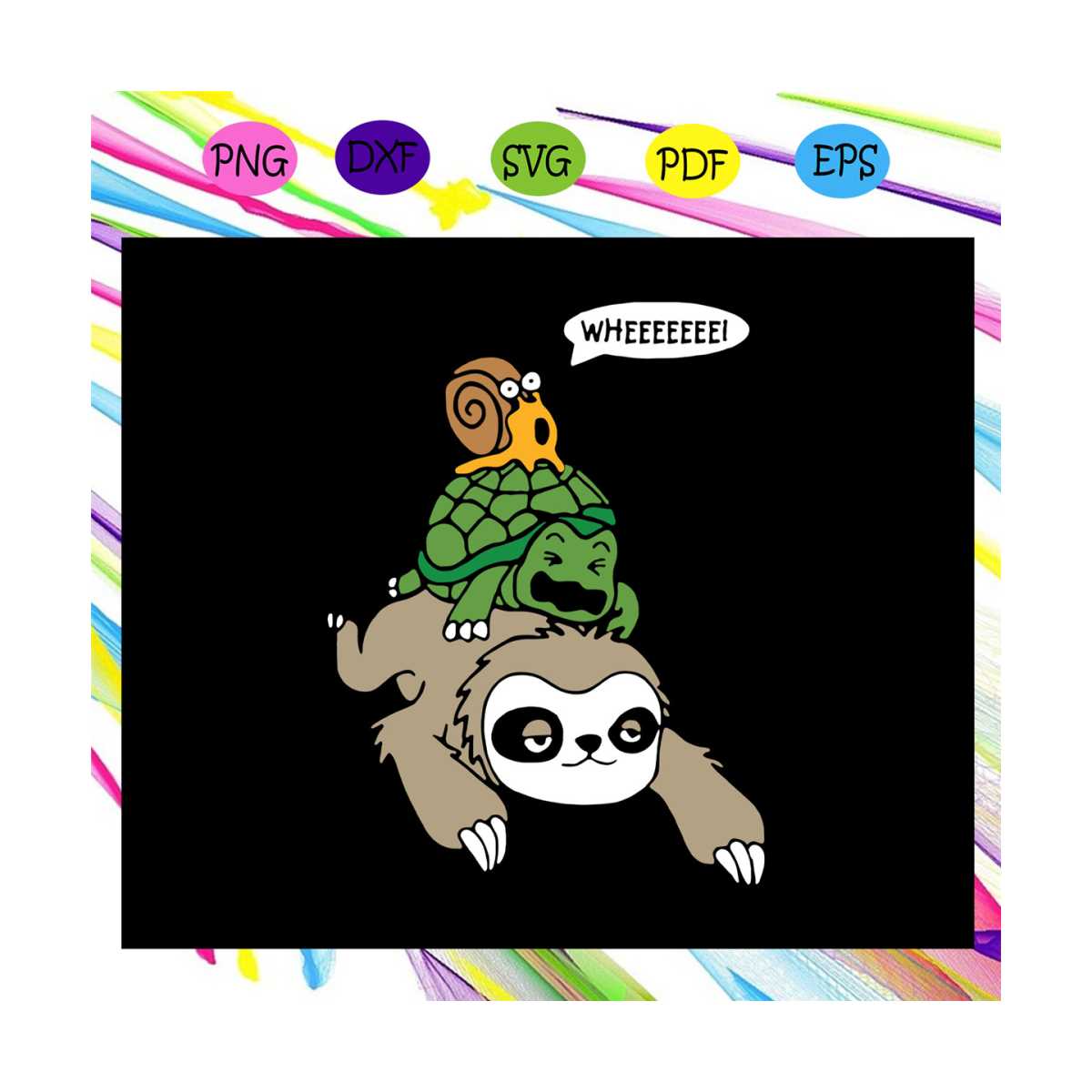 Sloth Turtle Snail, sloth svg, sloth gift, turtle svg, turtl | Inspire ...