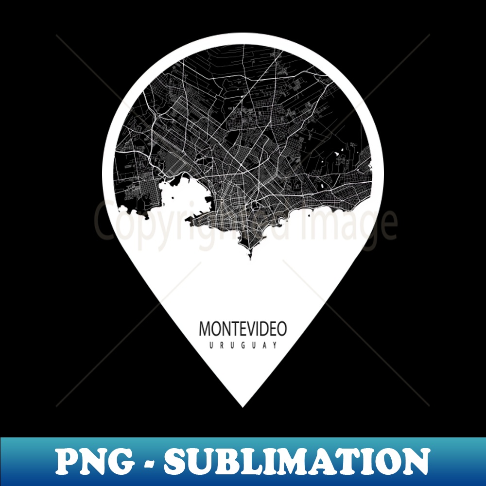 Montevideo Uruguay City Map - Travel Pin - Unique Sublimatio | Inspire ...