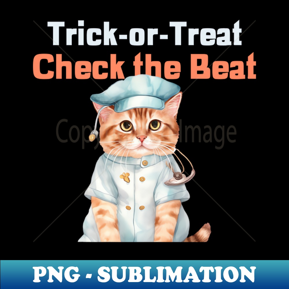Trick-or-Treat Check the Beat - Retro PNG Sublimation Digita | Inspire ...