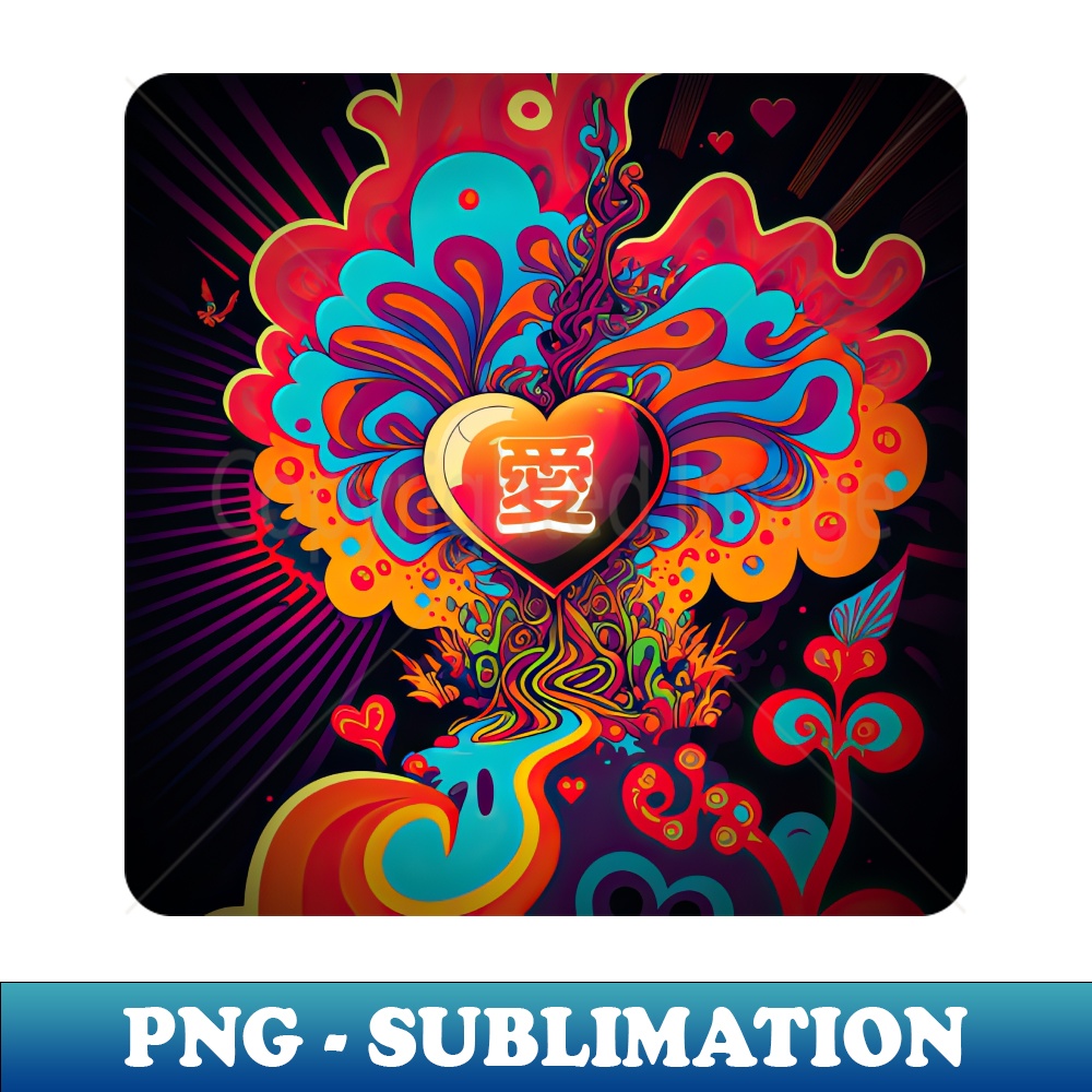 Psychedelic love v1 - edition - Modern Sublimation PNG File | Inspire ...