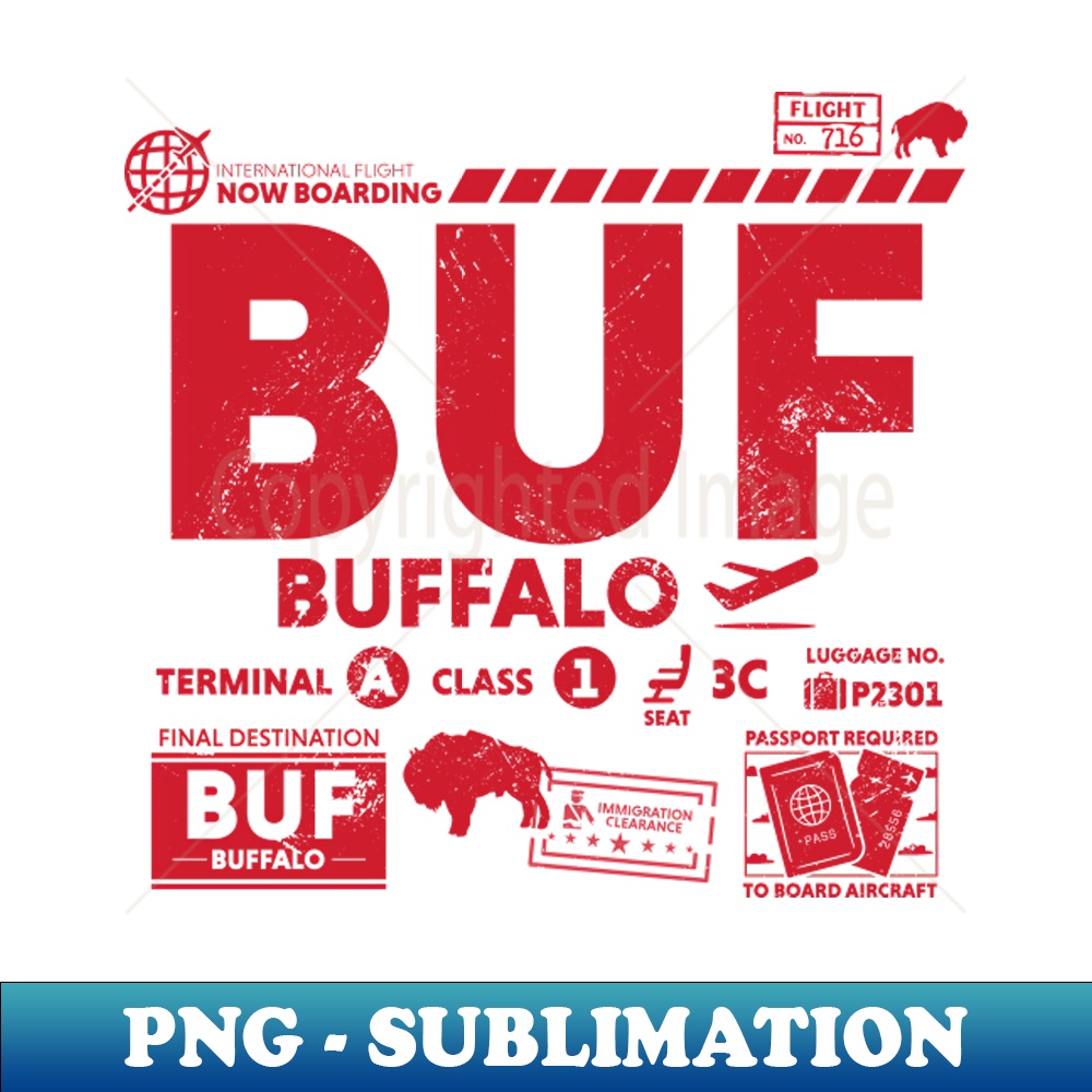 Vintage Buffalo BUF Airport Code Travel Day Retro Travel Tag | Inspire ...