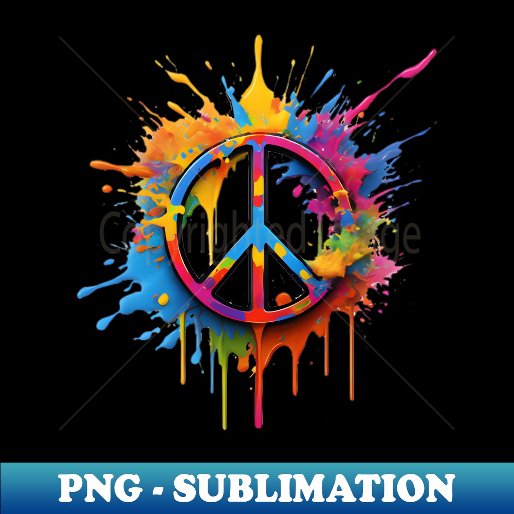 Peace Tie Dye - PNG Transparent Sublimation File - Enhance Y | Inspire ...