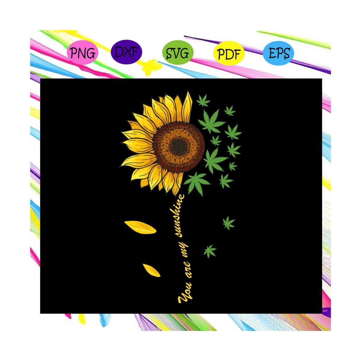 Sunflower with weed, sunflower svg, sunflower light bulb, li | Inspire ...