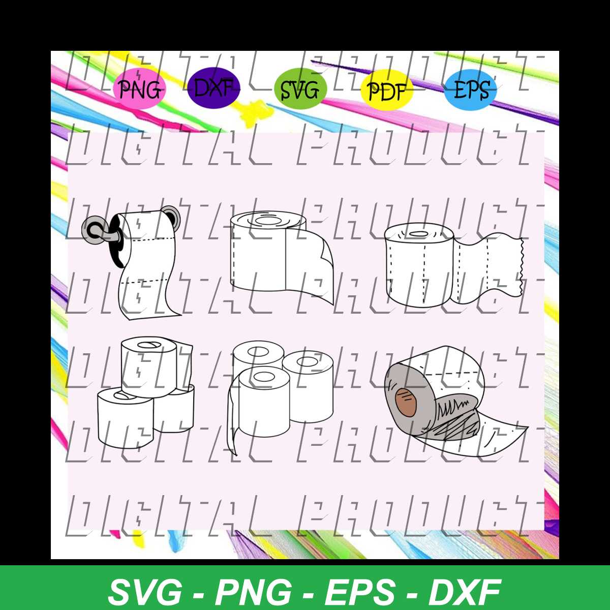 Toilet Paper Svg, Poop Svg, Tissue Rolls Svg, Bathroom Svg, | Inspire ...