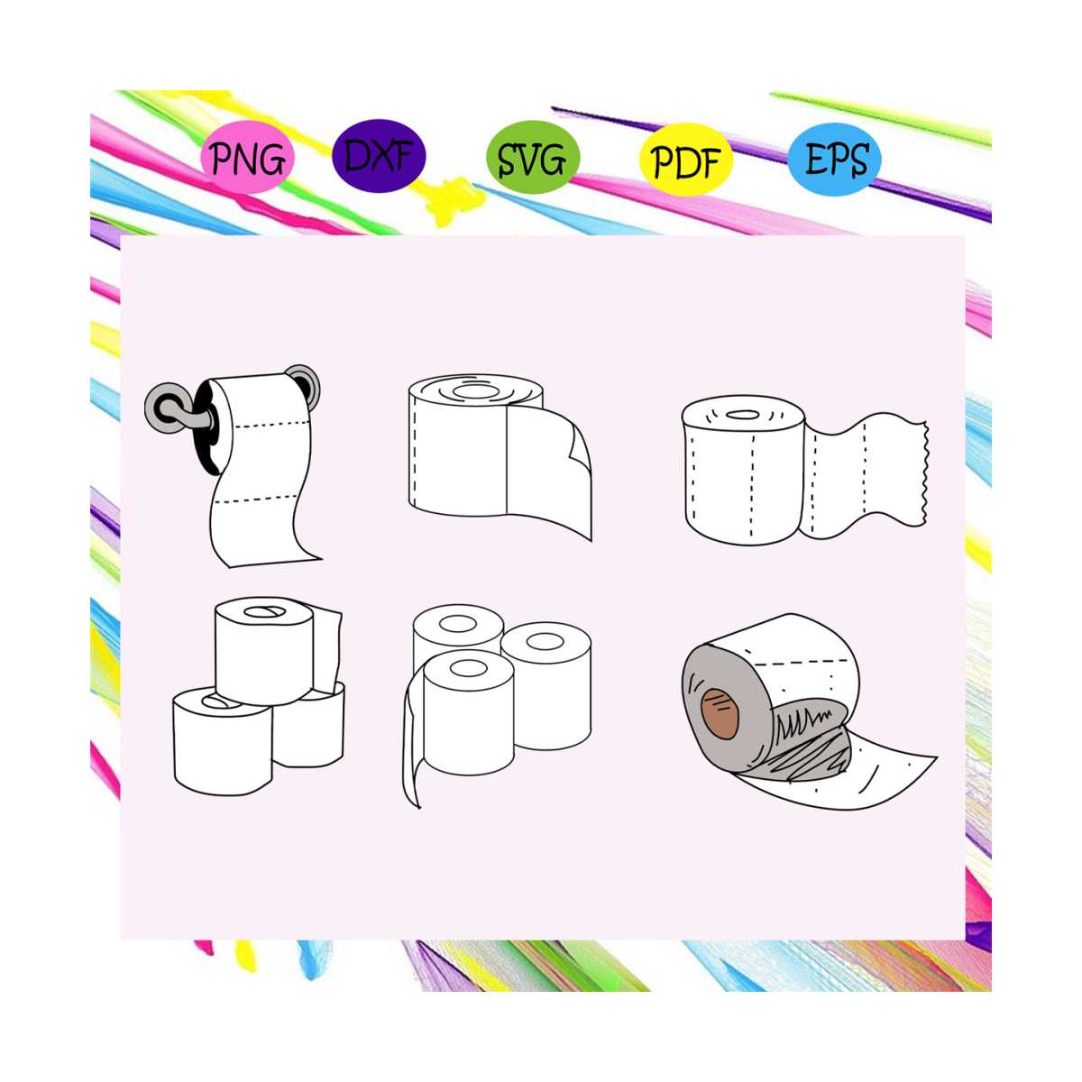 Toilet Paper Svg, Poop Svg, Tissue Rolls Svg, Bathroom Svg, | Inspire ...