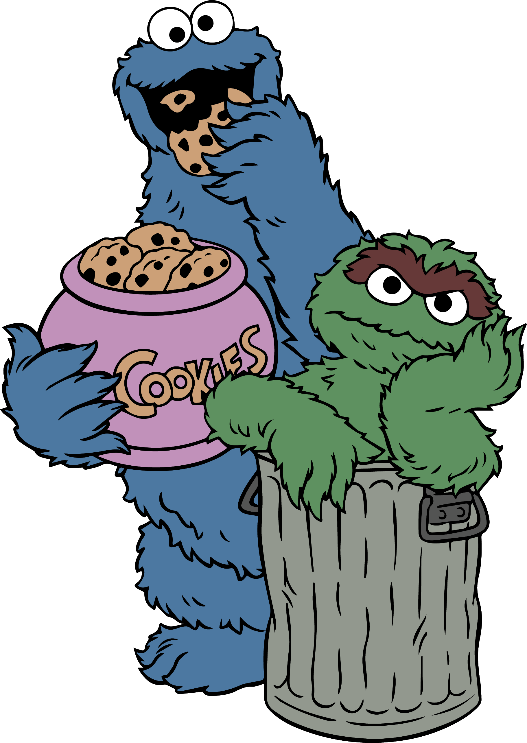 Cookie Monsters and oscar Svg, Sesame Street Svg, Monsters S | Inspire ...