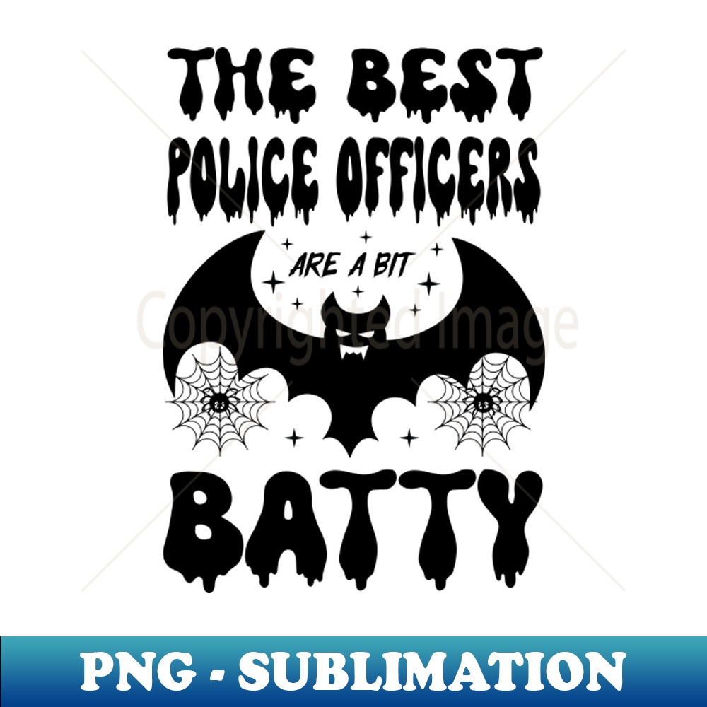 Horror Halloween Police Officers Bat Gift the Best Police Of | Inspire ...