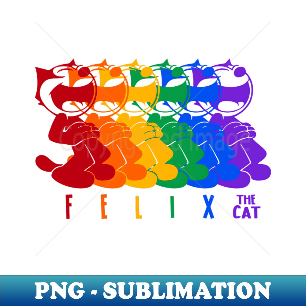 FELIX THE CAT - Rainbow colors - Trendy Sublimation Digital | Inspire ...