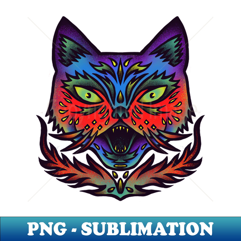 Fierce cat - PNG Transparent Sublimation File - Perfect for | Inspire Uplift