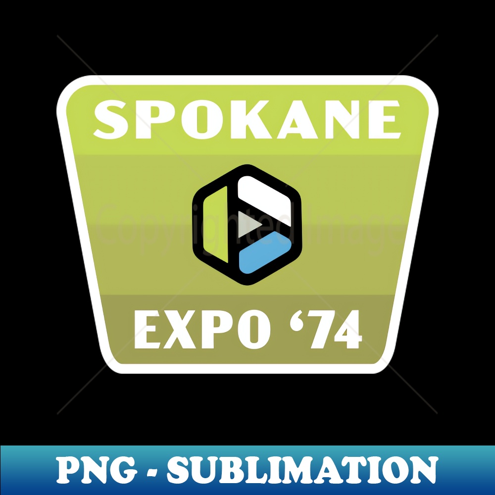 Expo 74 Spokane Worlds Fair Retro Badge Green - Premium PNG | Inspire Uplift