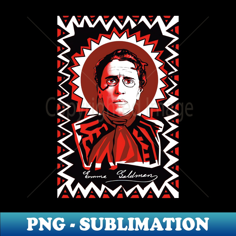 Emma Goldman in Red Black and White - Instant PNG Sublimatio | Inspire ...