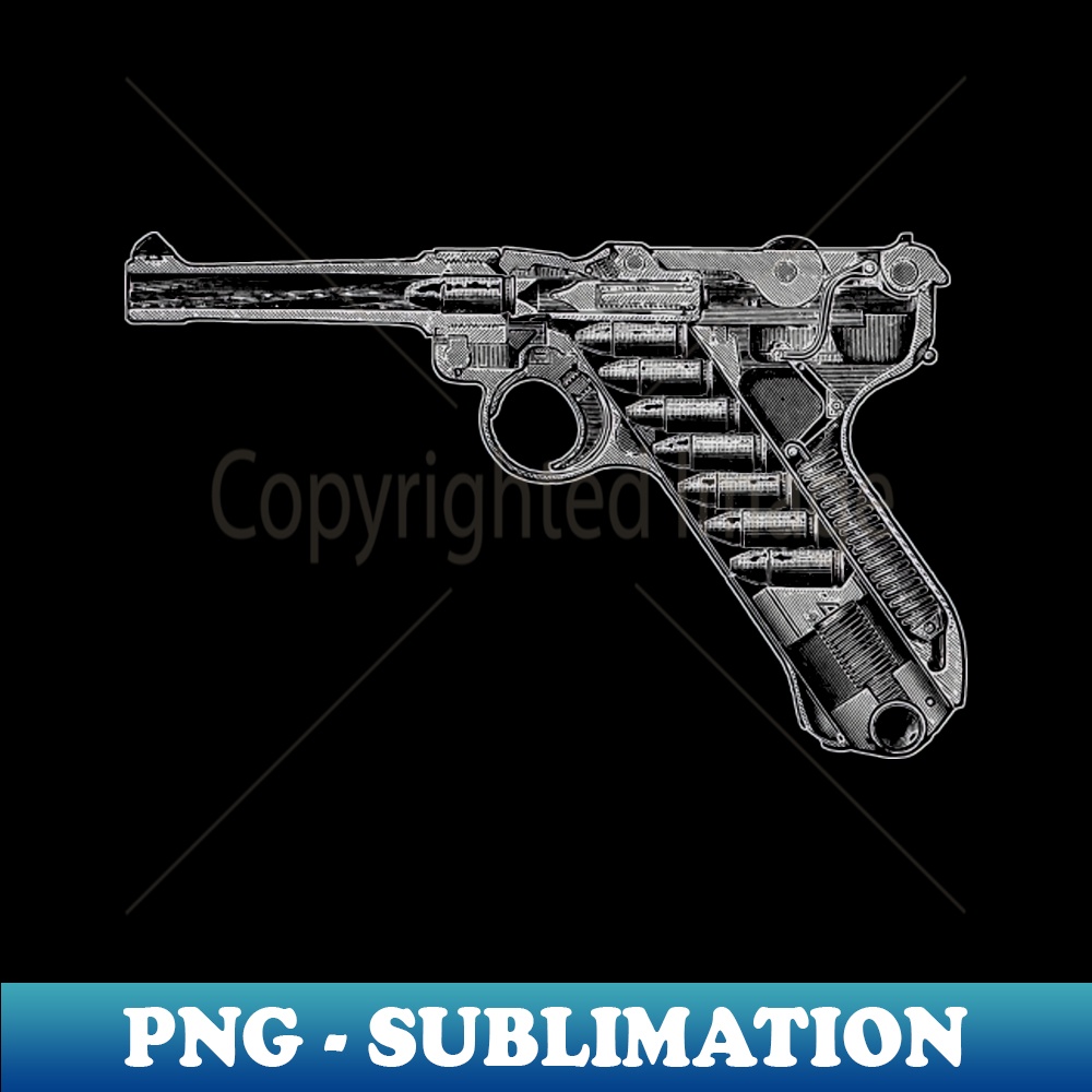 Luger P08 - German WW2 Pistol - PNG Transparent Sublimation | Inspire ...