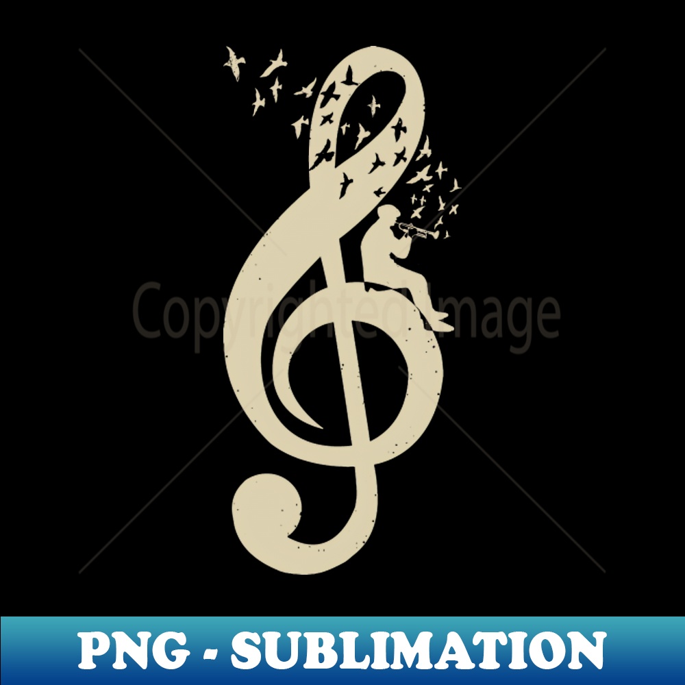 Treble Clef - Music Bugle - Vintage - Instant Sublimation D | Inspire ...