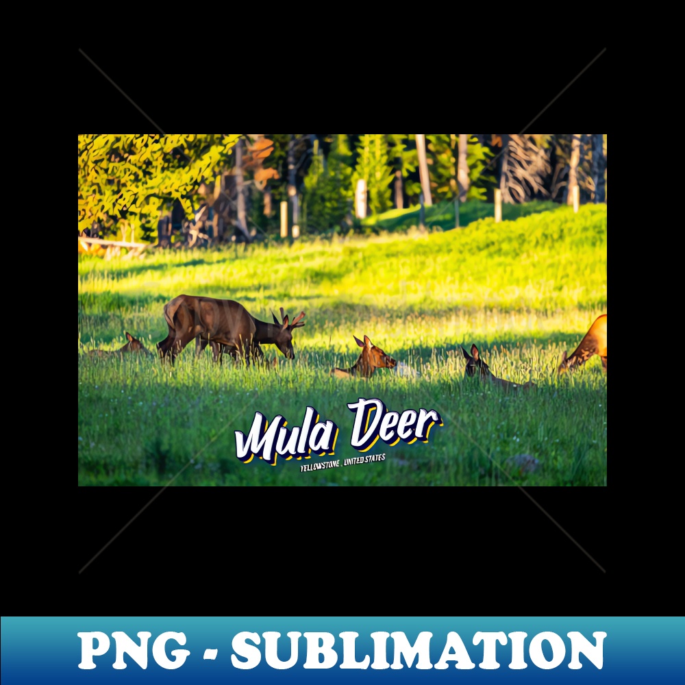Mule Deer at Yellowstone - PNG Transparent Digital Download | Inspire ...