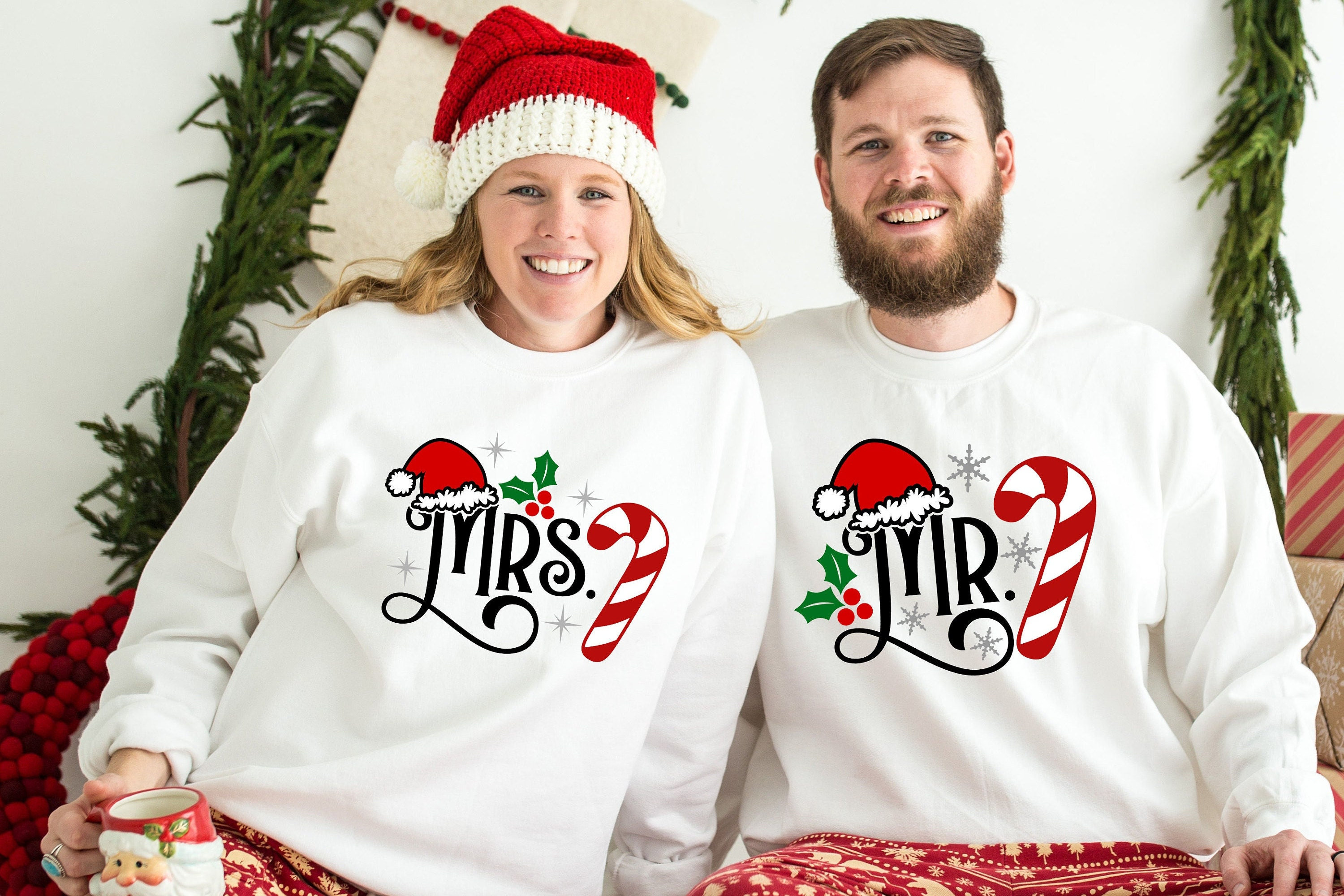 Christmas Mr & Mrs Sweatshirt, Winter Wedding Shirt, 2022 Ch | Inspire Uplift