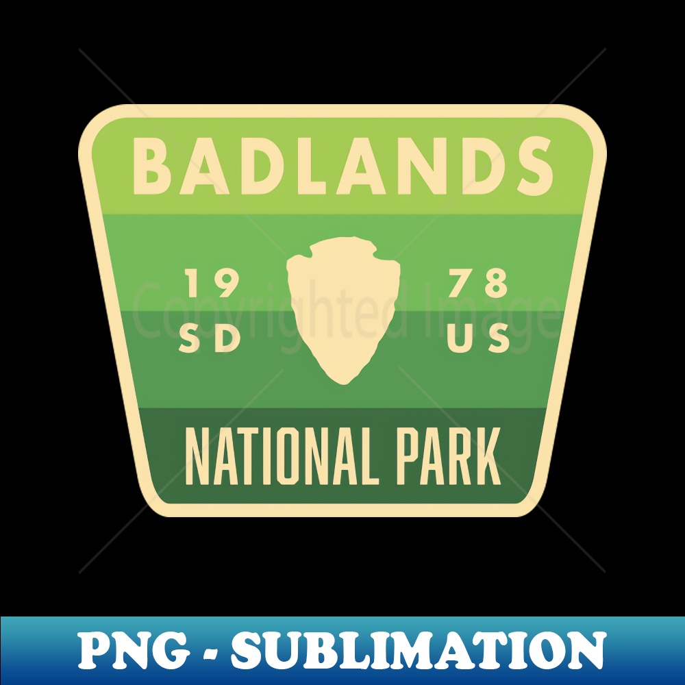 Badlands National Park Retro Arrowhead Patch Green - Vintage | Inspire ...