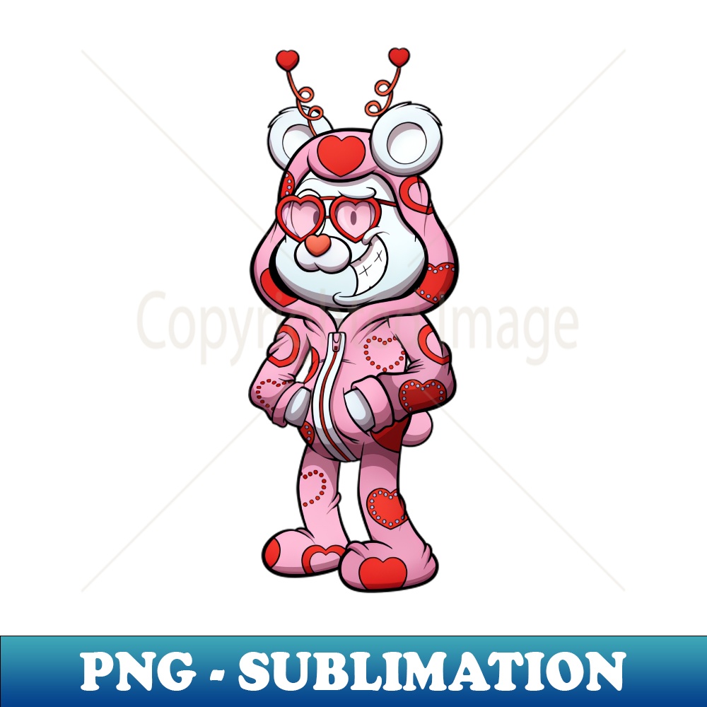 Cute Valentines Day Teddy Bear Instant Sublimation Digital Inspire Uplift