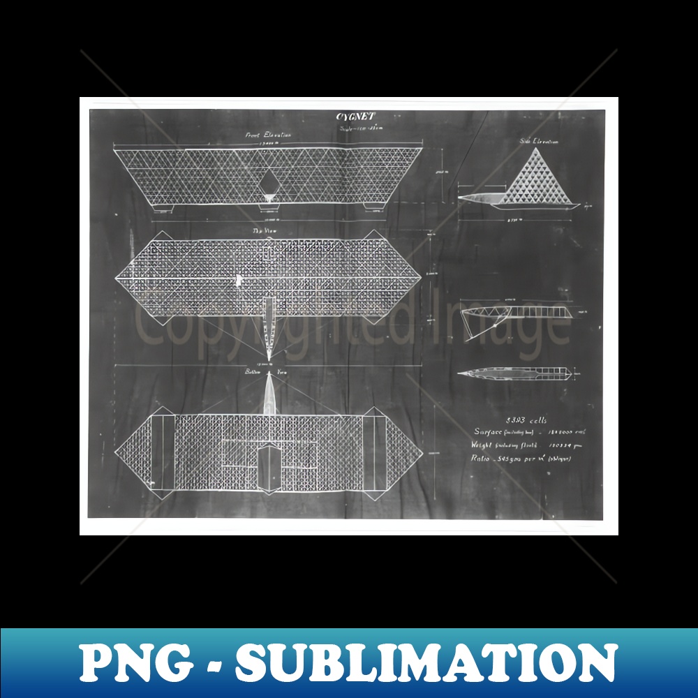Cygnet Blueprint - Vintage Sublimation PNG Download - Create | Inspire ...