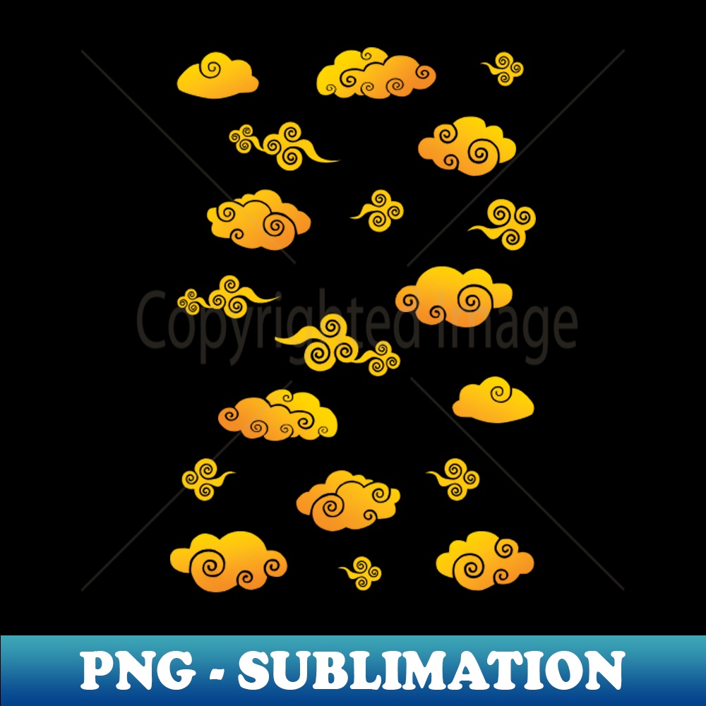 Golden Cloud Patterns - Professional Sublimation Digital Dow - Inspire Uplift