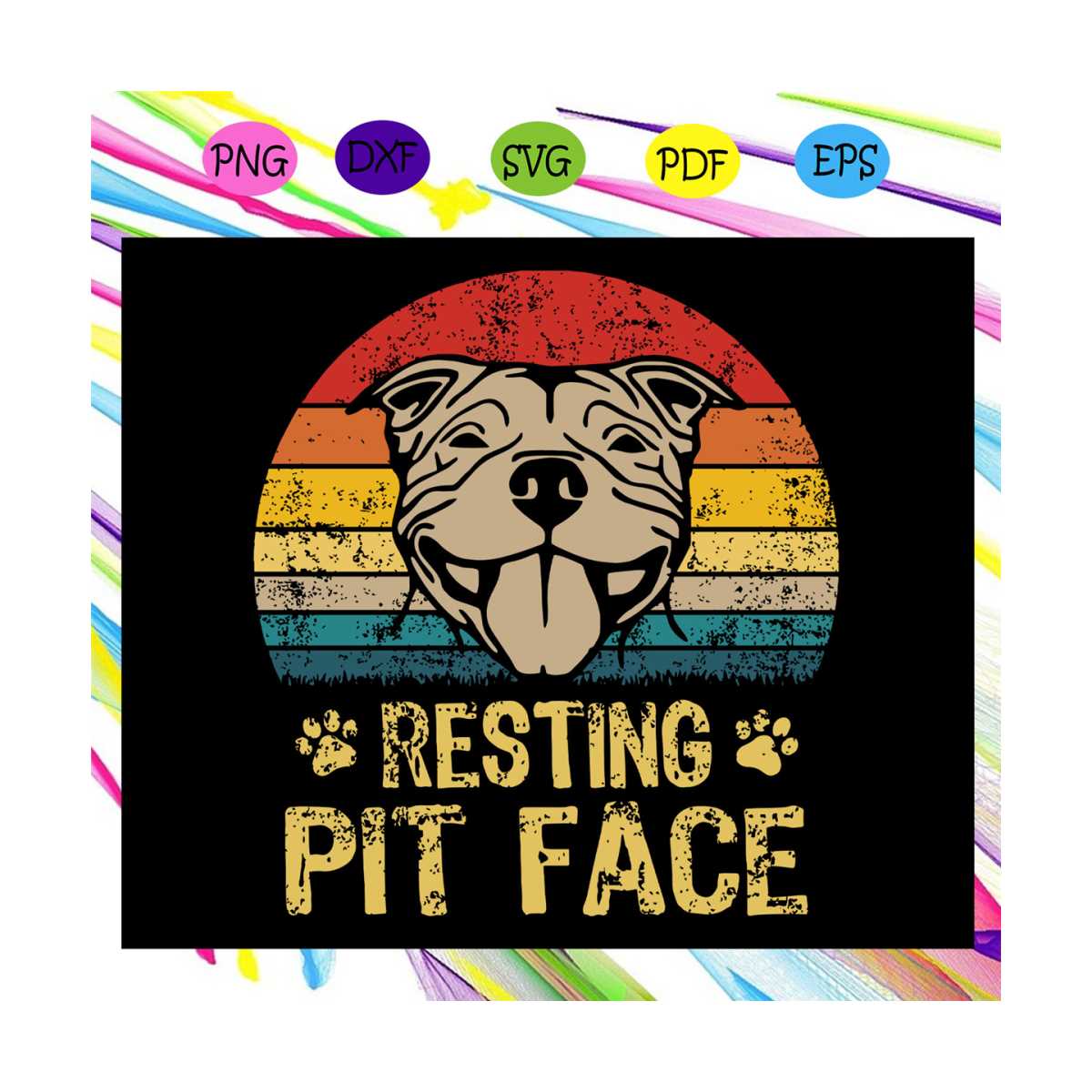 Resting pit face svg, pitbull dog svg, funny dog pitbull, pi - Inspire ...