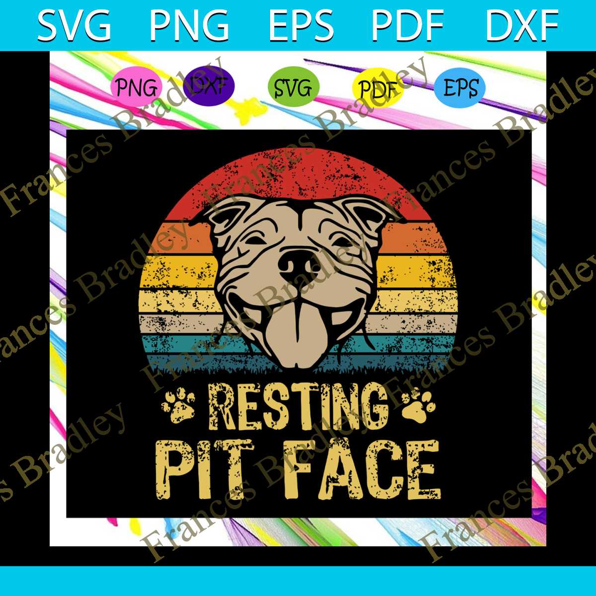 Resting pit face svg, pitbull dog svg, funny dog pitbull, pi | Inspire ...