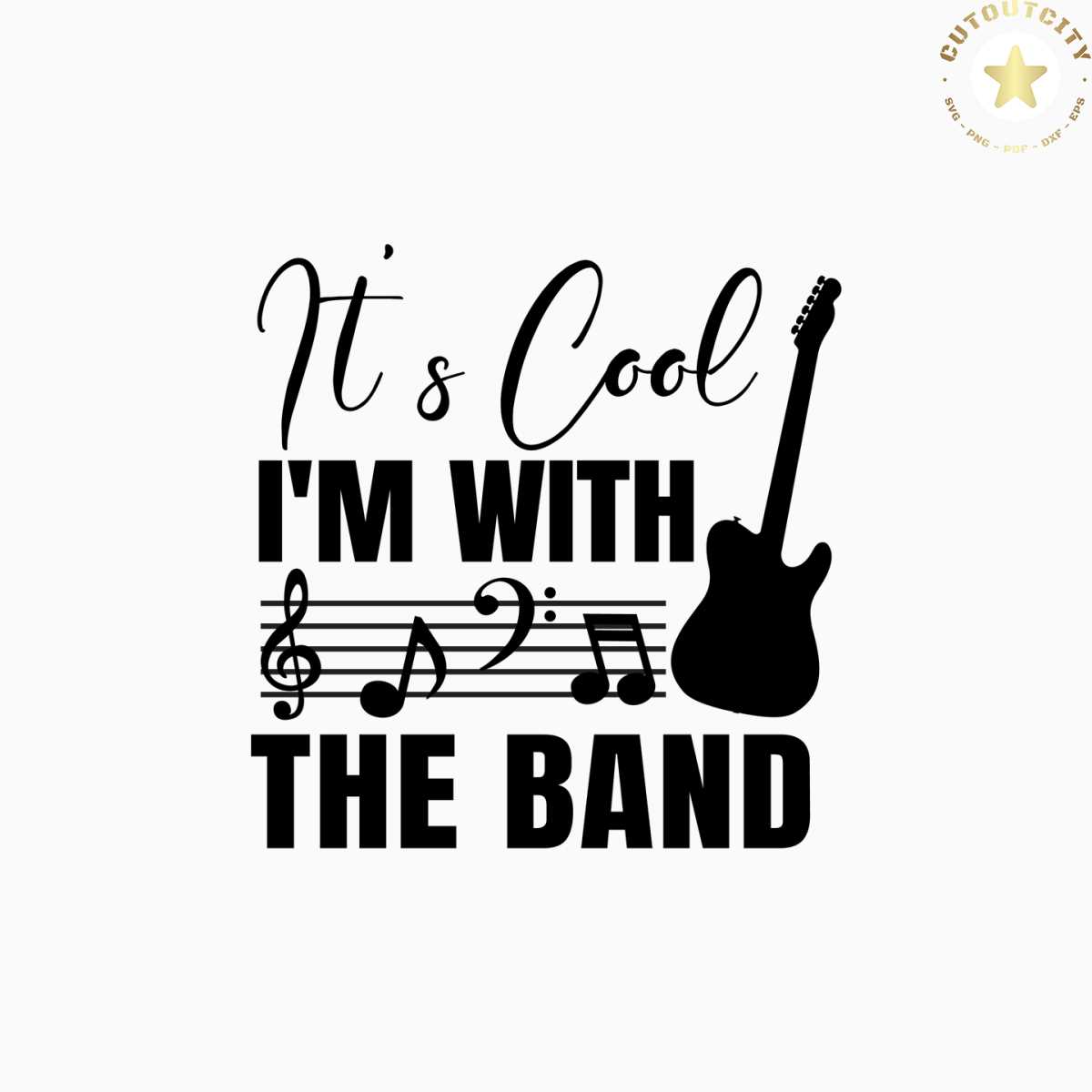 It's Cool I'm with the Band SVG, music svg,Guitar SVG,Band S | Inspire ...
