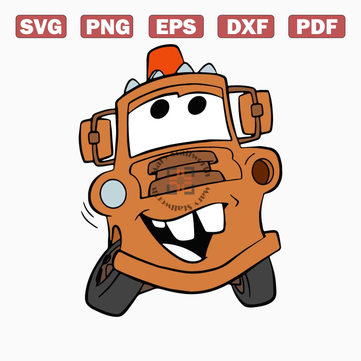 QualityPerfectionUS Digital Download Cars Tow Mater PNG, S - Inspire Uplift