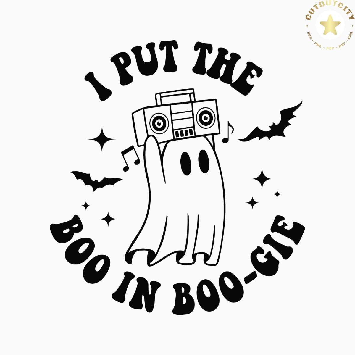 Cute Ghost SVG PNG PDF, I put the Boo in Boogie Svg, Kids Gh | Inspire ...
