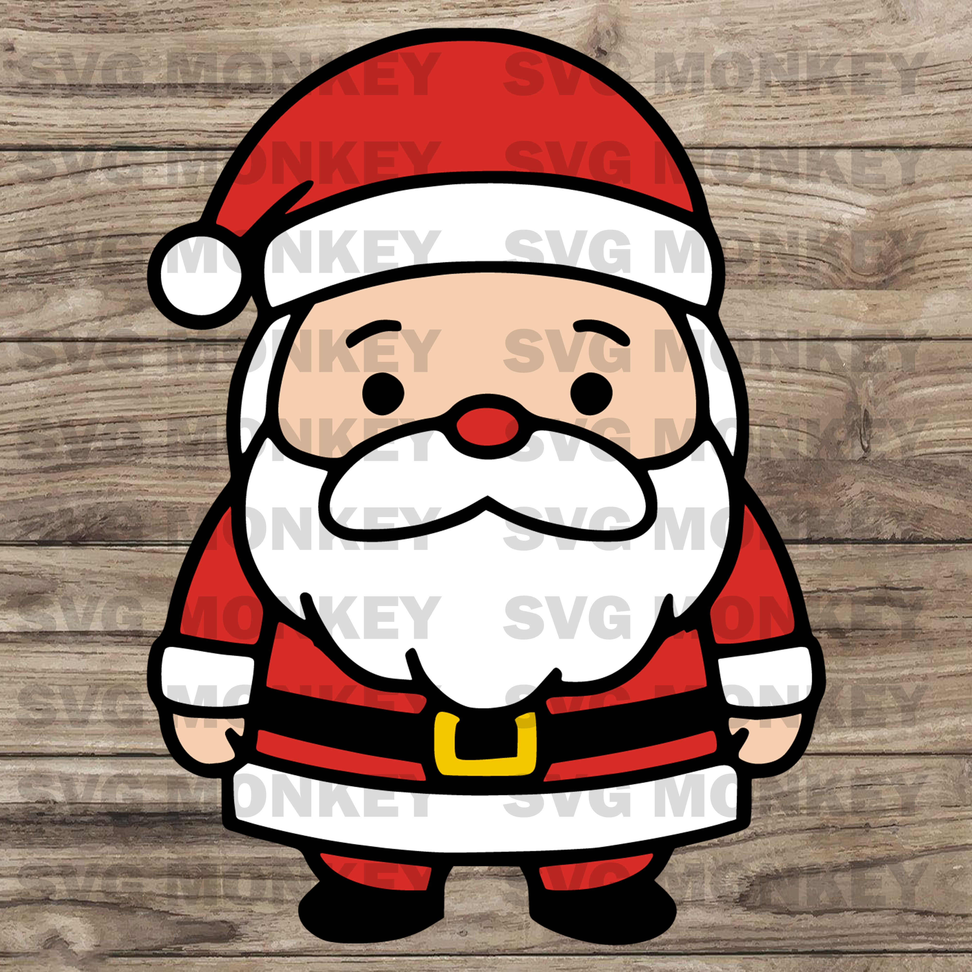 Cute Santa svg, Santa Claus svg, Kawaii Santa svg, Christmas | Inspire ...