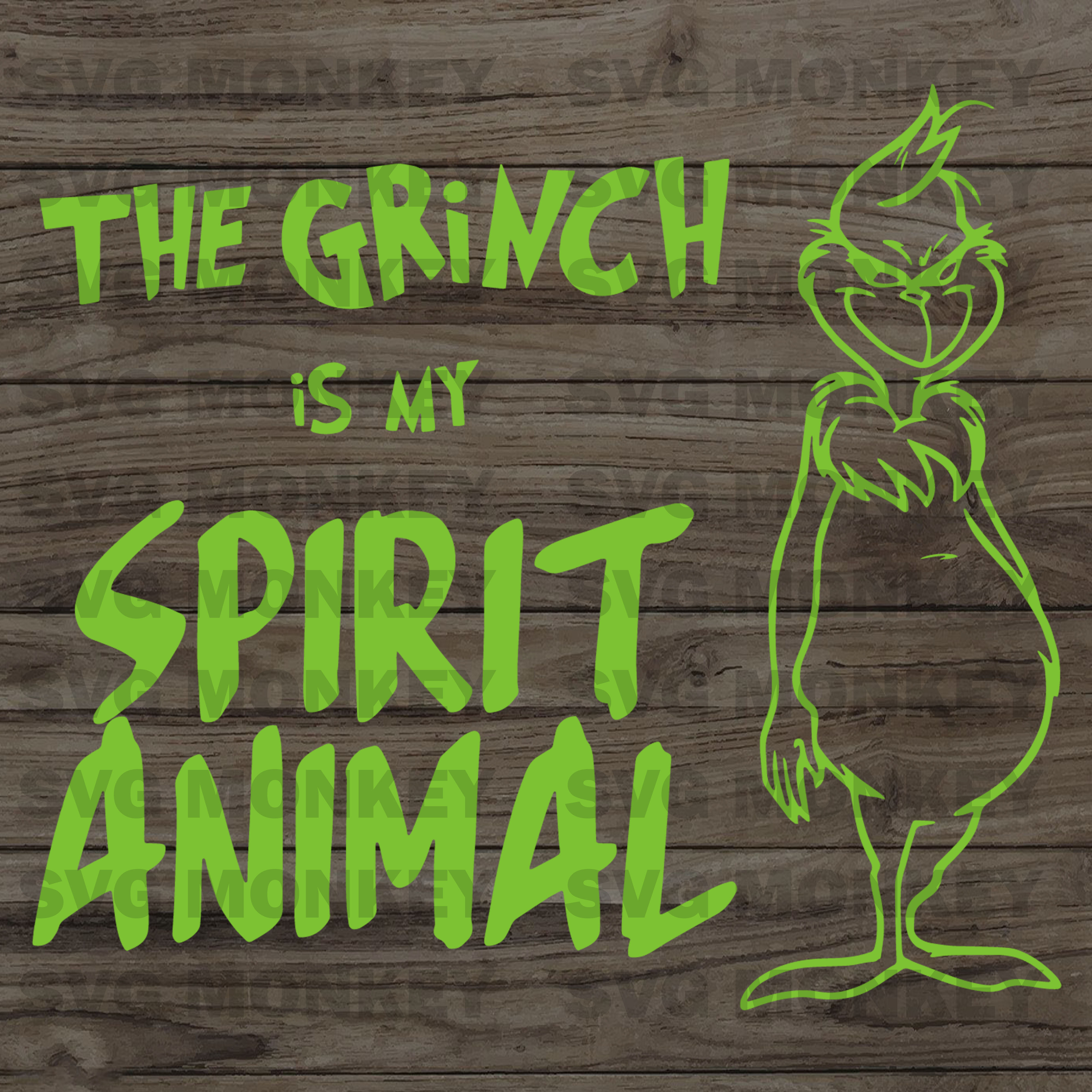 The Grinch is my Spirit Animal SVG Graphic Design File SVG E | Inspire ...