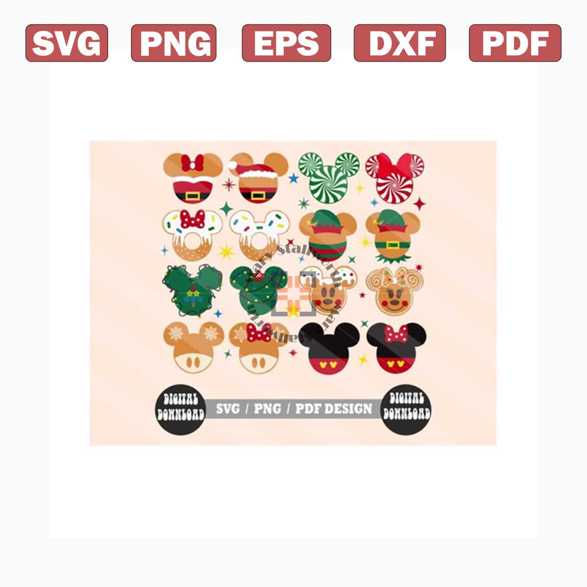 Mouse Head Bundle Svg, Mouse Head Gingerbread Svg, Gingerbre | Inspire ...